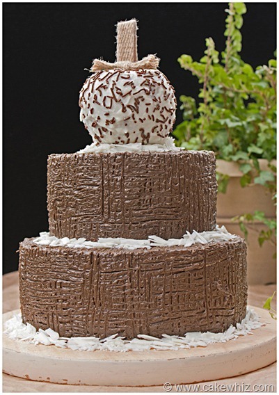 Apple Cake with Fork Decoration