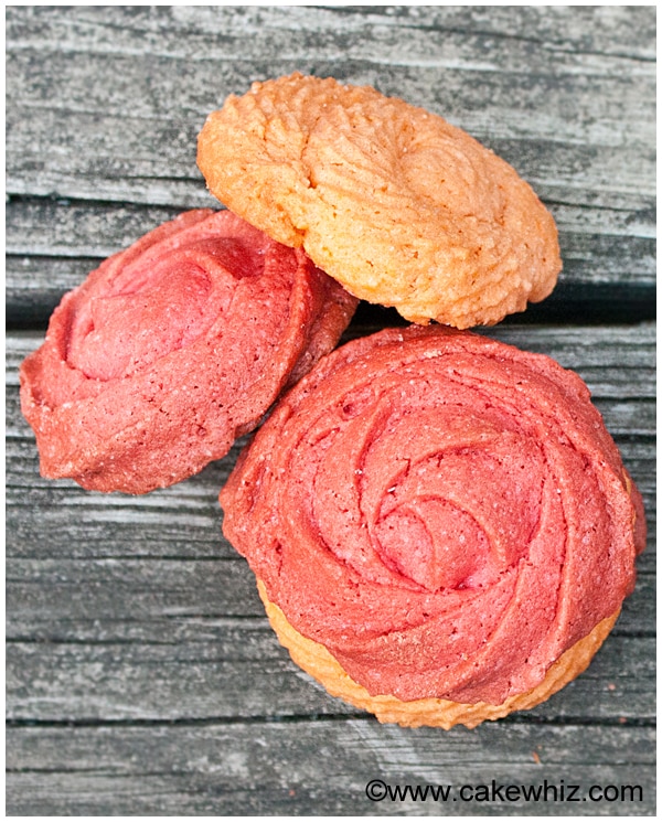 Raspberry Rose Cookies