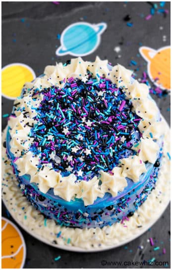 Easy Galaxy Cake {Buttercream Icing} - CakeWhiz