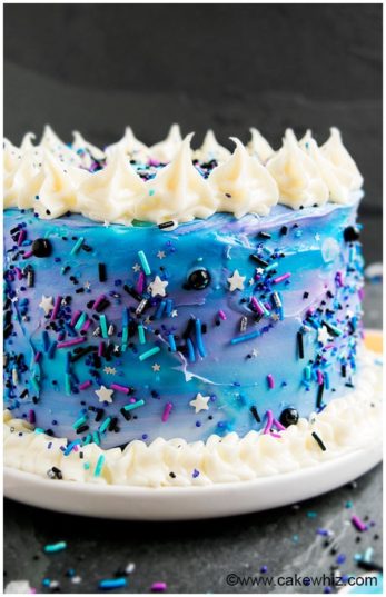 Easy Galaxy Cake {Buttercream Icing} - CakeWhiz