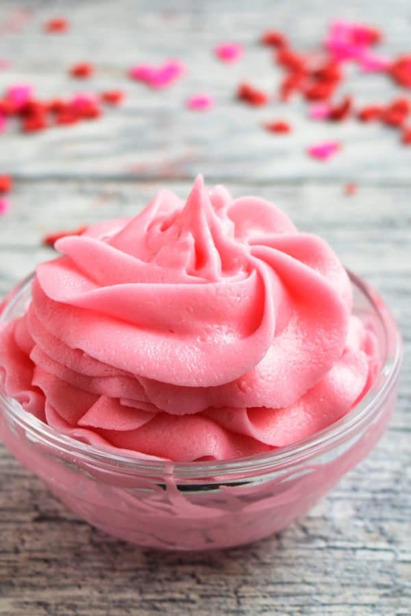 Maraschino Cherry Frosting {Pink} - CakeWhiz