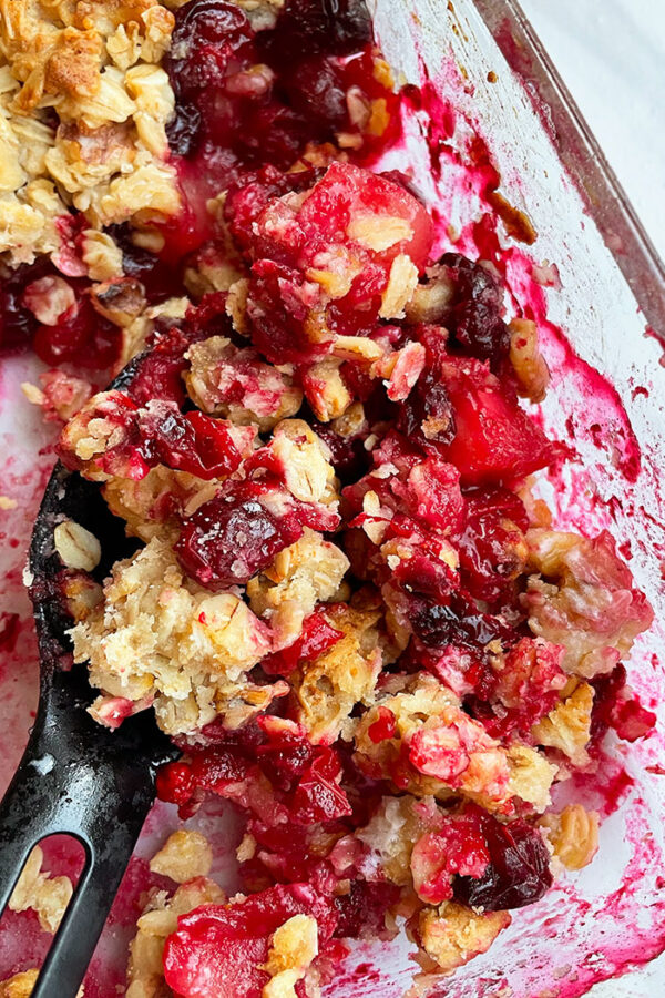 Apple Cranberry Crisp {Cranberry Crumble} - CakeWhiz