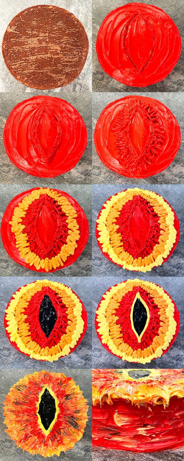 Lord of the Rings Cake {Sauron Eye Cake} - CakeWhiz