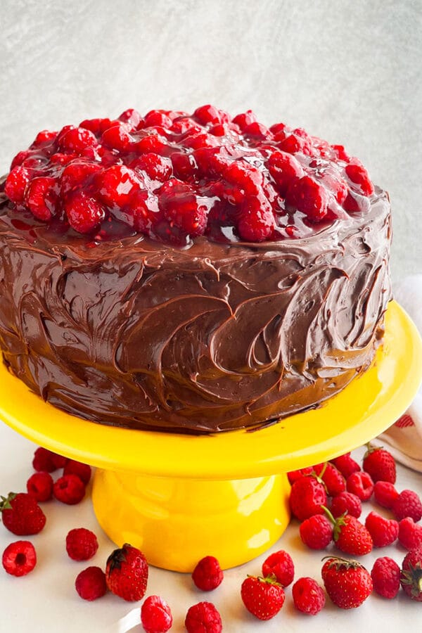 Chocolate Raspberry Cake {With Cake Mix} - CakeWhiz