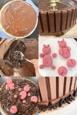 Easy Pig Cake {Fondant Pig Topper} - CakeWhiz