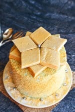 How to Make Gold Cake {With Edible Spray} - CakeWhiz