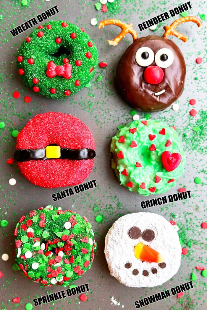 Easy Christmas Donuts {6 Designs} - CakeWhiz