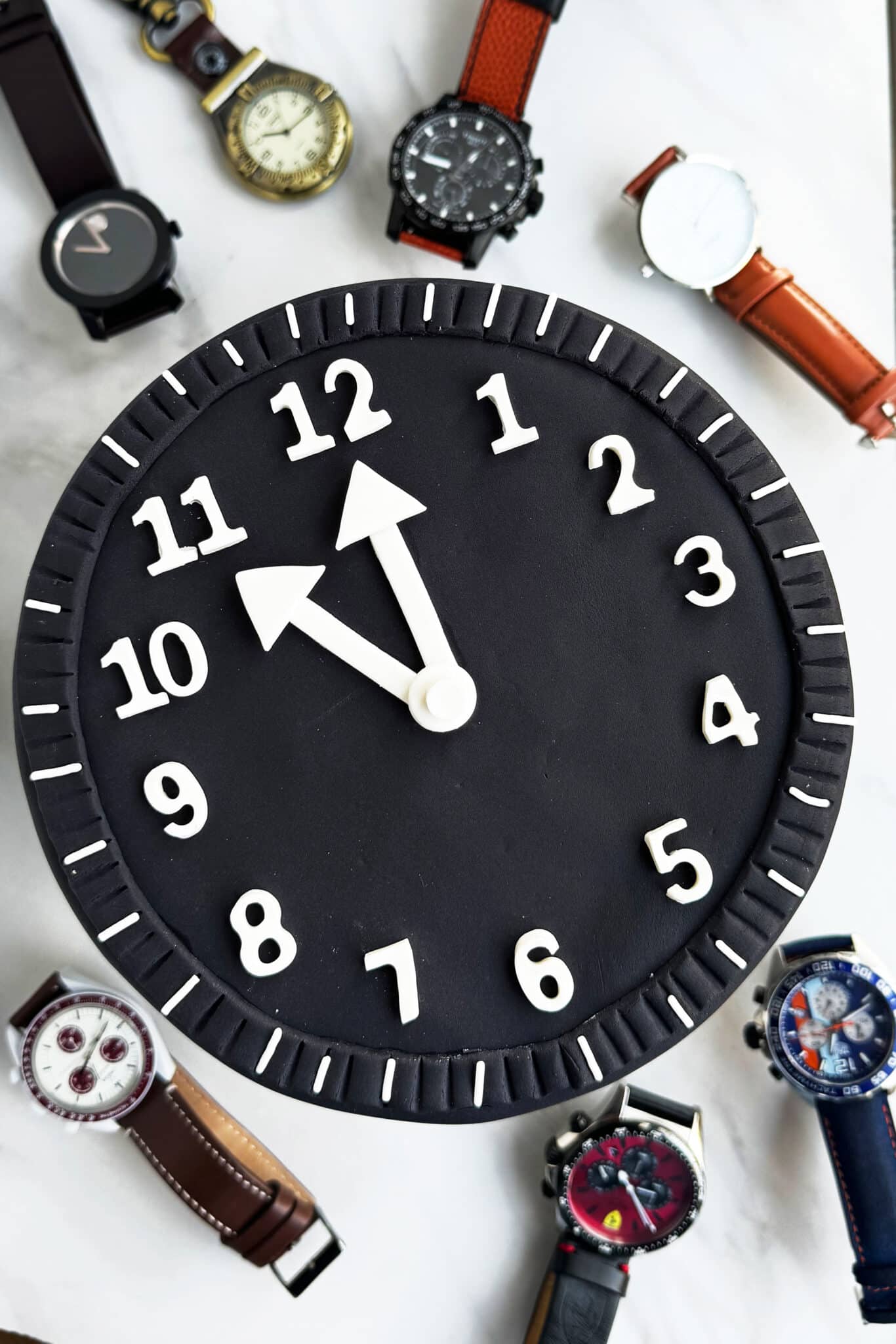 Easy New Year Cake {Clock Cake} - CakeWhiz