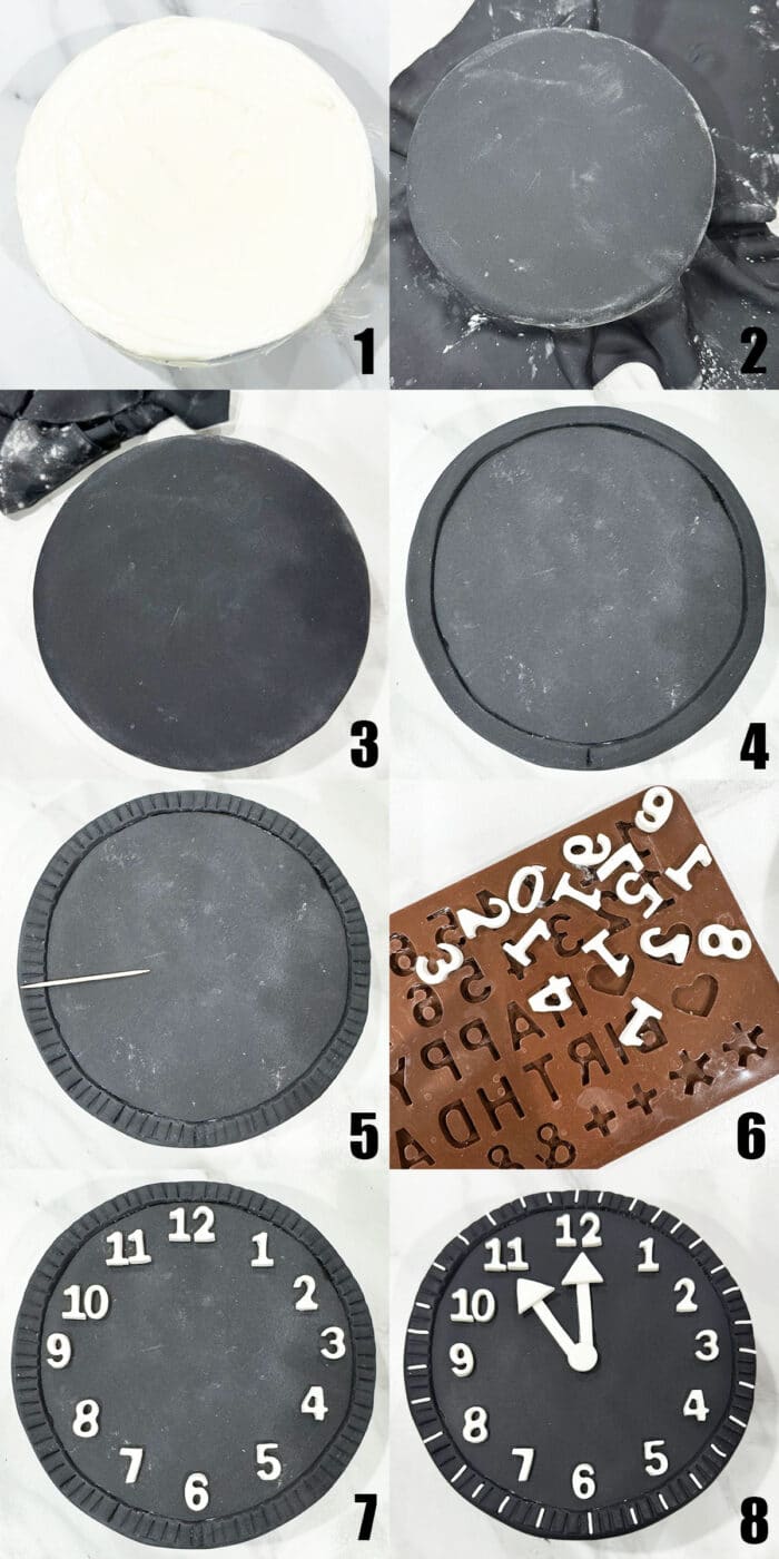 Easy New Year Cake {Clock Cake} - CakeWhiz