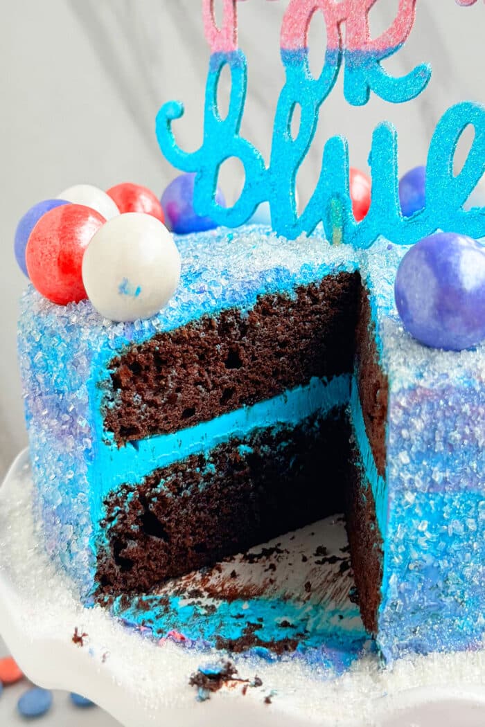 Easy Gender Reveal Cake {Baby Shower} - CakeWhiz